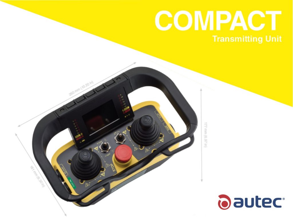 New: Autec COMPACT transmitting unit. Only 26x14x17 cm (wxhxd)